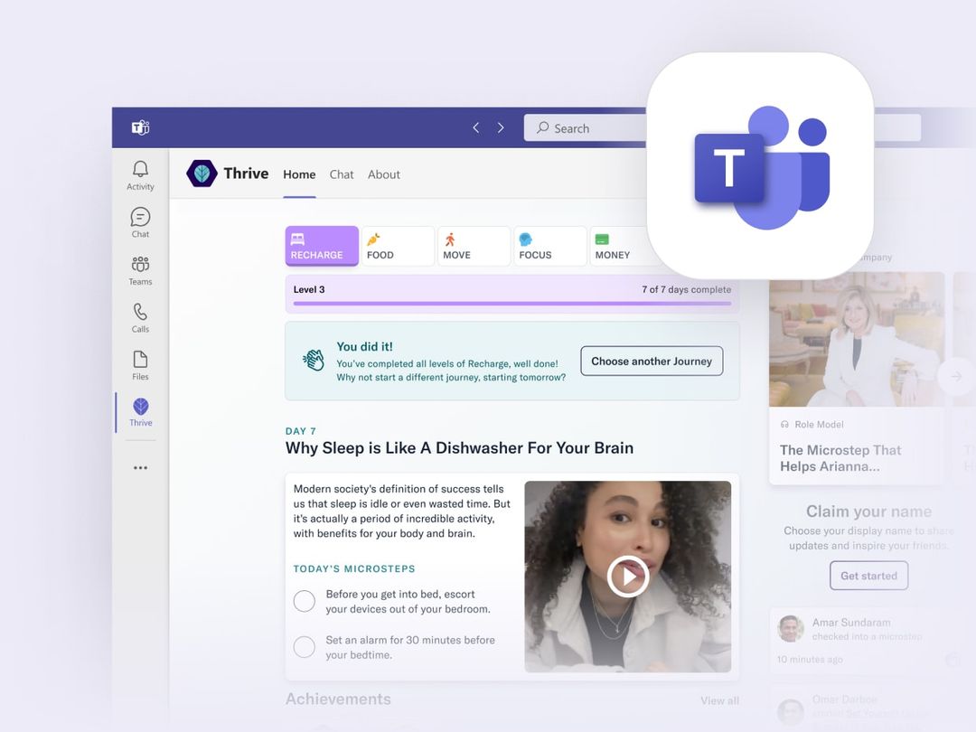 Pfizer encourages employee well-being using Thrive Global for Microsoft Teams